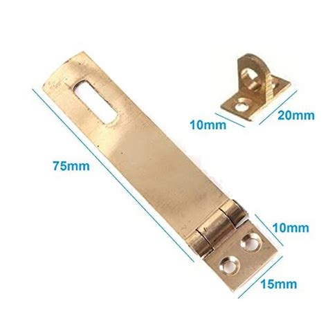 Terf Solid Brass Hasp And Staple Set 75mm 3 Inch Including Fixing