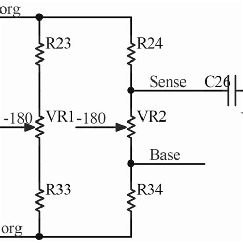 Schematic Diagram Of Partial Circuit Of The Detecting Electric Bridge