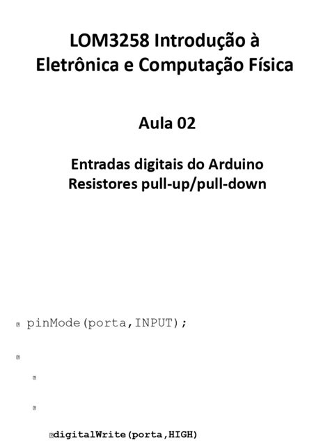 Aula 02 Arduino Entrada Digital Pdf Arduino Informática Aula 02 Arduino Entrada Digital Pdf Arduino Informática