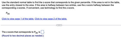 Solved Standard Normal Table Page 1use The Standard Normal