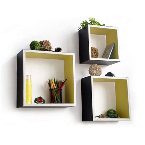 Square Wall Cubbies Set Of 3 For Modern Wall Decor