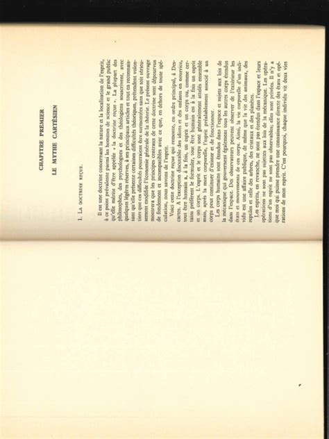 G Ryle La Notion Desprit Le Mythe Cartésien Pdf