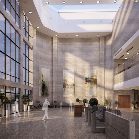 Mixed Use Bulding On Behance Lobby Design Hotel Interior Design