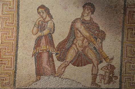 Hercules Furens Mosaic Illustration Ancient History Encyclopedia