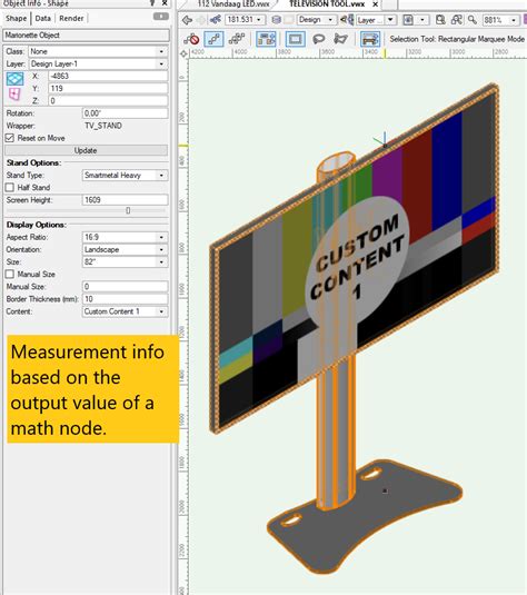 Showing Object Dimension In Object Info Menu Marionette Vectorworks Community Board