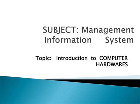 Computer Hardware Component Ppt Ppt