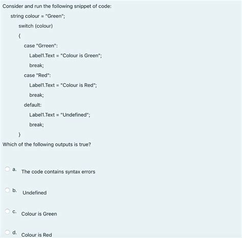 Solved Consider And Run The Following Snippet Of Code Chegg