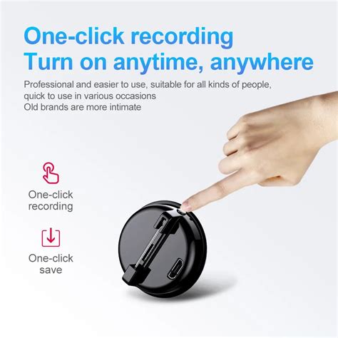 Brooch Tiny Voice Recorder GB Mini Digital Pen USB Activated Dictaphone Espia