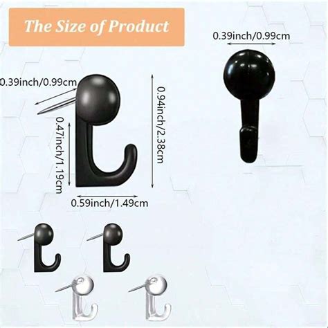 30pcs Push Pin Hooks Plastic Heads Cork Board Hooks Decorative Thumb
