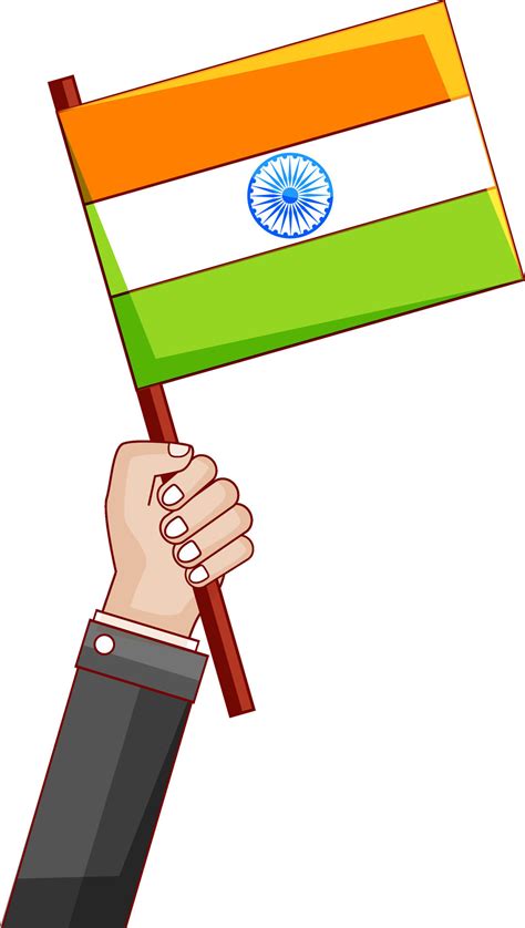 Human Hand Holding Indian National Flag 25324098 Vector Art At Vecteezy
