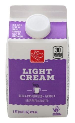 Harris Teeter Light Whipping Cream 1 Pt Harris Teeter