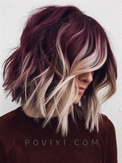 Burgundy Hair 31 Ideas For Short And Long Hair With Highlights