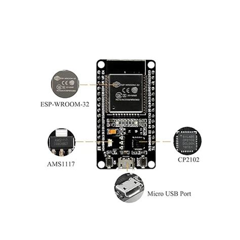ESP WROOM WIFI Bluetooth Networking Smart Component Development Board Pins RoboticsDNA
