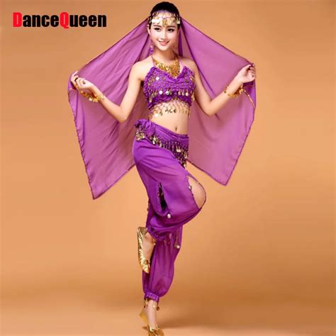 2018 New Indian Belly Dance Costume 4pcs 2pcs Women Girls Belly