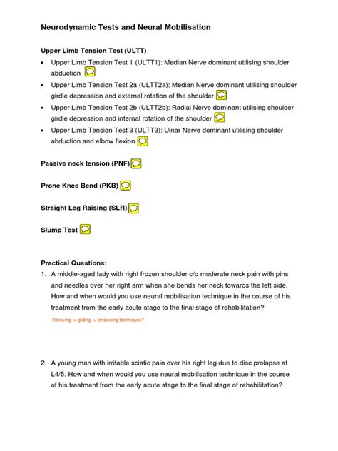 Neurodynamic Tests Physiotherapy Pdf