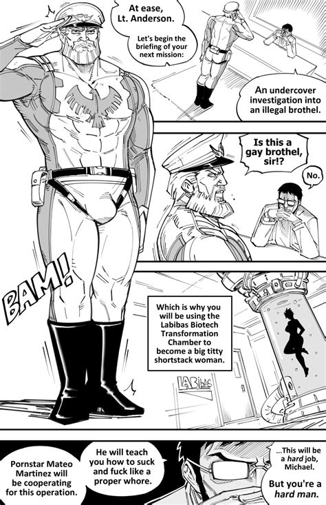 Rule 34 Bara Bb Baalbuddy Beard Bulge Comic Commission English Text Gender Transformation