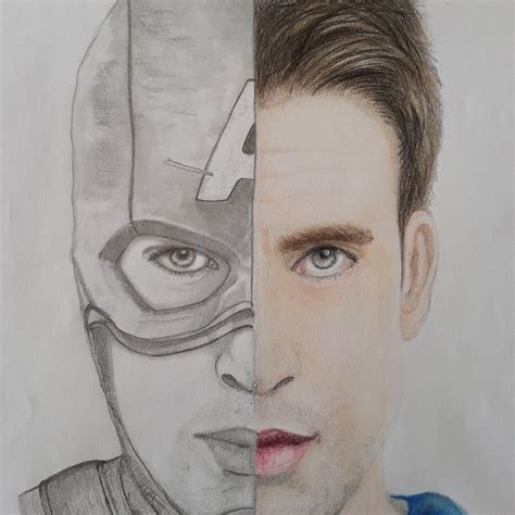 Chris Evans Captain America Drawing By Fabio Verolino Saatchi Art