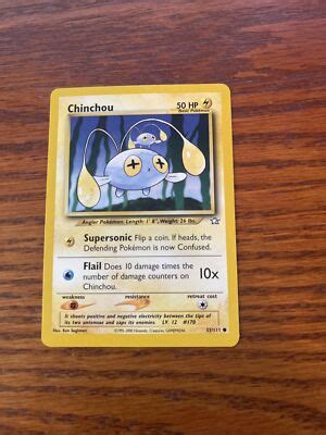 Pokémon Tcg Chinchou Neo Genesis 55 Regular Unlimited Common Ebay