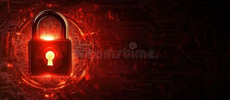 Digital Security Lock Symbolizing Cybersecurity And Data Protection In