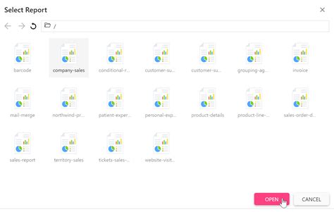 Open A Report Javascript Reporting Bold Reports