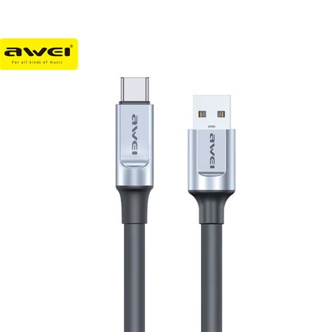 Awei Cl T Fast Charging A Fast Data Transmission Type C Cable M Cord Flexible Wire High