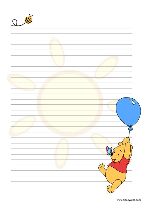 Free Winnie The Pooh Printable Crafts Invitations Notes Stickers