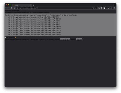 Error Viewing User Page In Version V0103 · Issue 1074 · Usememos