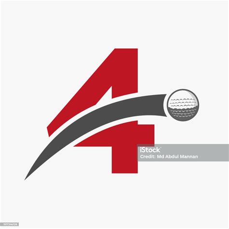 움직이는 골프공 아이콘이 있는 편지 4 개념에 골프 하키 스포츠 유형 기호 겨울에 대한 스톡 벡터 아트 및 기타 이미지 겨울 겨울 스포츠 경기 스포츠 Istock