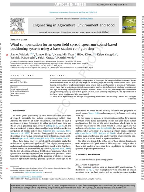 Pdf Wind Compensation For An Open Field Spread Spectrum Sound Based Positioning System Using A