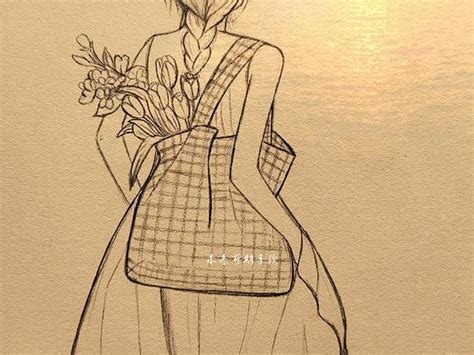 简笔画女孩的背影如何画图片 简笔画女孩怎么画 画趣文库（我爱生活）