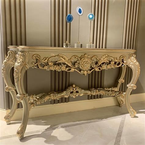 Luxury Italian Furniture Solid Wood Classic Console Table James Bond