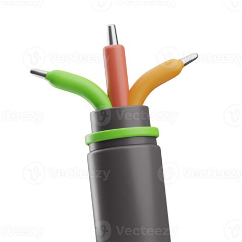 Electrical Tools Object Wires 3D Illustration 36487241 PNG