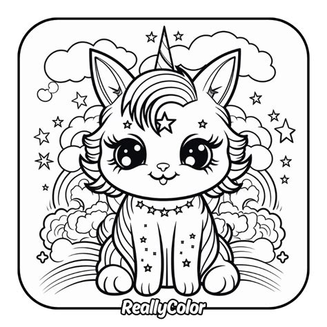 Kittycorn Printable Coloring Pages 2025