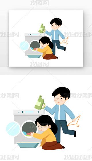 整理衣物卡通画专题模板 整理衣物卡通画图片素材下载 我图网