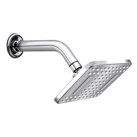 Shower Head With Arm And Flange Chrome Finish Shower Head