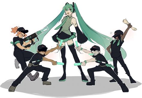 With The Backstage Crew Hatsune Miku Vocaloid Know Your Meme