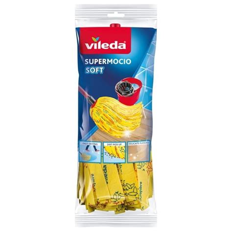 Buy Vileda Supermocio Soft Floor Mop Refill Easy Click Microfibre