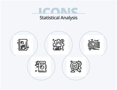 Statistical Analysis Line Icon Pack 5 Icon Design Analysis Keyword