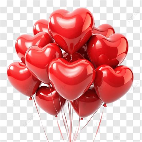 흰색 배경에 심장 모양의 빨간 풍선 풍선 하트 모양 풍선 빨간 풍선과 하트 Png 일러스트 및 이미지 에 대한 무료 다운로드 Pngtree