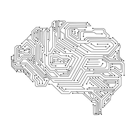 Brain Circuit Electronic Board Symbol Of Complex Flow Of Digital Signal