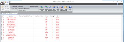 Saving Site And Data Files From Rst Readouts For Reload Or Transfer To