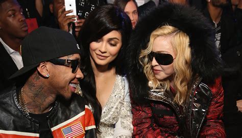 Kylie Jenner Tyga Chat It Up With Madonna At Philipp Pleins Fashion Show 2017 New York