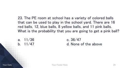 Statistics And Probability Test Questions PPTX