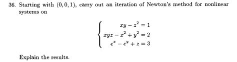 Solved 36 Starting With 001 Carry Out An Iteration Of