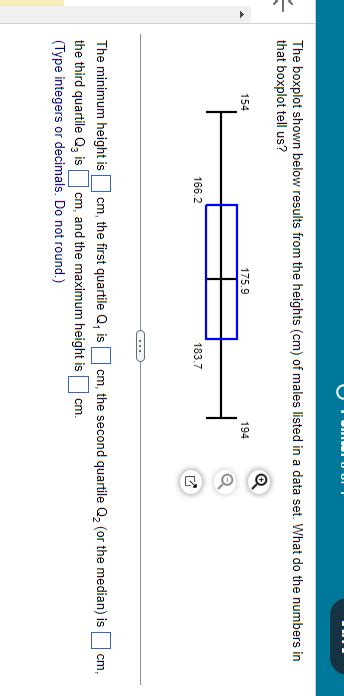 solved the boxplot shown below results from the heights cm