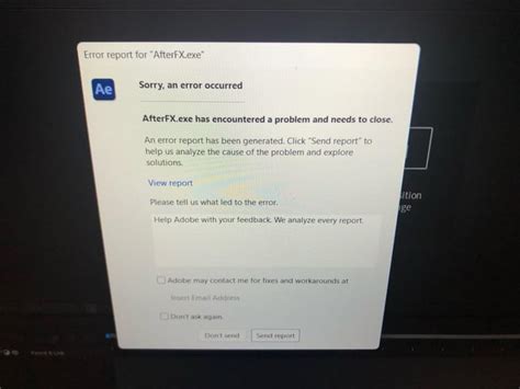 After Effects Start Up Error Afterfxexe Raftereffects