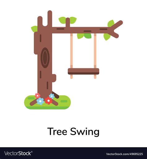 Tree Swing Royalty Free Vector Image VectorStock