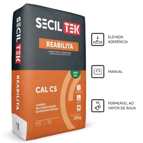 Argamassa De Consolidação De Alvenarias Antigas De Cal Hidráulica Natural Seciltek Reabilita Cal