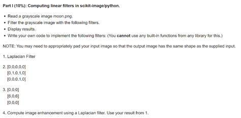 Solved Part I 10 Computing Linear Filters In