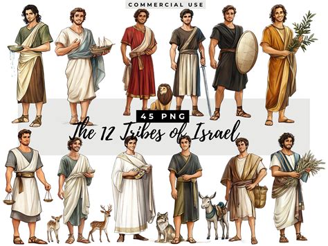 Biblical Clipart 12 Tribes Of Israel Bible Characters Bible Story